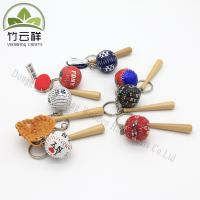 China Mini Baseball Keychain with Wooden Bat for Sports Theme Party Team Souvenir Athletes Rewards Party Favors for sale