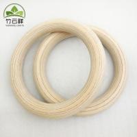 China Wood Gymnastics Rings  with Adjustable Cam Buckle  Long Straps Exercise Rings Non-Slip Training Rings for Home Gym for sale