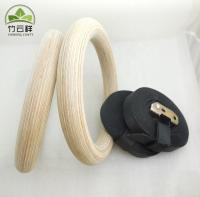 China Wood Gymnastics Rings  with Adjustable Cam Buckle  Long Straps Exercise Rings Non-Slip Training Rings for Home Gym for sale
