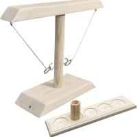 China wooden toss games  Ring Toss Game for Kids, Hook and Ring Game Handmade Wooden with Shot Ladder for sale