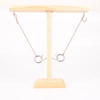 China wooden toss games  Ring Toss Game for Kids, Hook and Ring Game Handmade Wooden with Shot Ladder for sale