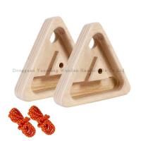 China Wood Climbing Training Gear Portable Hangboard Climbing Fingerboard Triangle Wooden Climbing Training Boards for sale