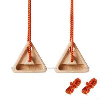 China Wood Climbing Training Gear Portable Hangboard Climbing Fingerboard Triangle Wooden Climbing Training Boards for sale