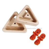 China Wood Climbing Training Gear Portable Hangboard Climbing Fingerboard Triangle Wooden Climbing Training Boards for sale