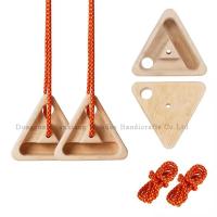China Wood Climbing Training Gear Portable Hangboard Climbing Fingerboard Triangle Wooden Climbing Training Boards for sale