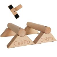 China Durable exercise fitness strength training Handle Yoga aerobics equipment Home wooden push-up power stick for sale