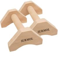 China Durable exercise fitness strength training Handle Yoga aerobics equipment Home wooden push-up power stick for sale