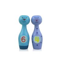 China Customized cute animal wooden bowling ball toy parent-child interactive early education toy for sale