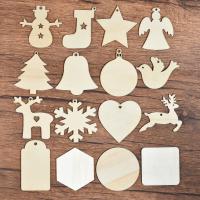 China Customized wood chip processing love round five-pointed star six-sided square wooden laser cutting DIY plank for sale