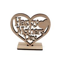 China Wooden handicraft ornaments Heart hollow letters laser cutting wood chips Valentine's Day craft gifts for sale