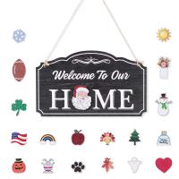 China Wooden Home Front Door Decor-welcome Home Sign  for Gift for sale