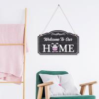 China Wooden Home Front Door Decor-welcome Home Sign  for Gift for sale