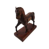 China Hot-selling Creative Wooden Horse Toys Cartoon Three-dimensional Animal Decoration Ornaments For Living Room for sale