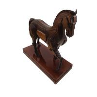 China Hot-selling Creative Wooden Horse Toys Cartoon Three-dimensional Animal Decoration Ornaments For Living Room for sale