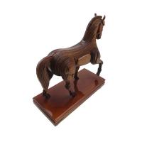 China Hot-selling Creative Wooden Horse Toys Cartoon Three-dimensional Animal Decoration Ornaments For Living Room for sale