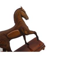 China Hot-selling Creative Wooden Horse Toys Cartoon Three-dimensional Animal Decoration Ornaments For Living Room for sale