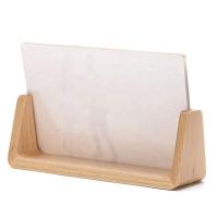 China High Quality Simple Design U-Shape Wooden Photo Frame Base Business Card Menu Holder Display Stand for sale