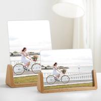China High Quality Simple Design U-Shape Wooden Photo Frame Base Business Card Menu Holder Display Stand for sale