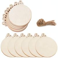 China Creative DIY Round Shape Wooden Crafts Door Tag For Decorations Hanging Tag for sale