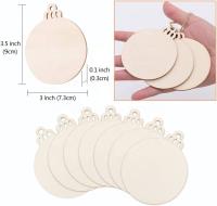 China Creative DIY Round Shape Wooden Crafts Door Tag For Decorations Hanging Tag for sale