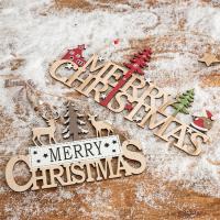 China Customized Christmas Tree Hanging Ornament Wooden Christmas Decorations Pendant for Home Party New Year for sale