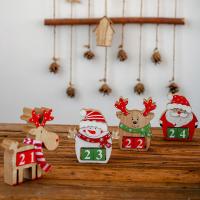 China Wholesale Christmas Gift 3D Wooden Decoration Calendar For Home Decoration for sale