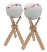 China Mini Baseball Bat Display Stand Fashion Ornament Crafts Wooden Stand Holder For Outdoor Sports for sale