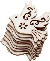 China Laser Cut Wood Embellishment Hollow Out Wooden Leaves Bird Shape Ornament Wood Discs Unfinished for Arts Crafts DIY Decoration for sale