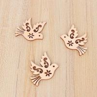 China Laser Cut Wood Embellishment Hollow Out Wooden Leaves Bird Shape Ornament Wood Discs Unfinished for Arts Crafts DIY Decoration for sale