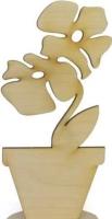 China Unfinished Cutting Nordic Style Wood Flower Shapes Ornaments Craft Easter Wood Desktop Decorations for sale