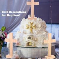 China Customized Christmas Nativity Wooden Cross Unfinished Wood Tabletop Cross for Crafts Standing for sale