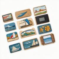 China New design custom logo National tourist souvenirs Wood Carving Wood Fridge Magnet for sale