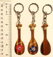 China Personalized Women/Men Keychain Wallet Wood Engraving Key Chain for sale