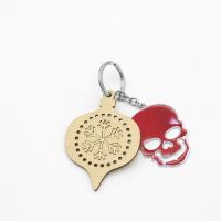 China Personalized Women/Men Keychain Wallet Wood Engraving Key Chain for sale