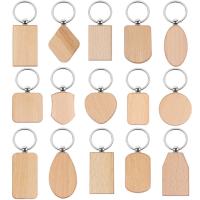 China Customized Wooden Plywood Keychain, Wood Engraving Blanks for DIY Gift Crafts for sale