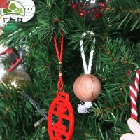 China Solid Wood Christmas Decoration Beads Wall Hanging Eco-friendly for sale