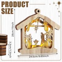 China Christmas Nativity Scene Ornament Wooden Nativity Set Christmas Ornament for sale