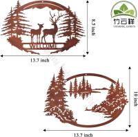 China Wood Wall Art Forest Animal Rustic Wall Art Decor Laser Cutting for sale
