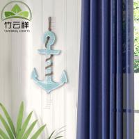 China Wooden Anchor with Rope Wall Art Decor Door Living Room Hanging Ornament for sale