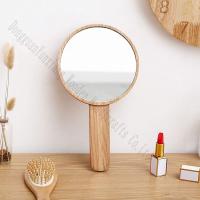 China Customized Wholesale Wooden Handheld Makeup Mirror with Personalized Design, Portable & Lightweight, Ideal for Gifts and Travel for sale