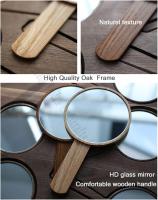 China Customized Wholesale Wooden Handheld Makeup Mirror with Personalized Design, Portable & Lightweight, Ideal for Gifts and Travel for sale