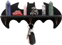 China Customized Gothic Bat Shelf Crystal Rack Coffin Shelf-Spooky Floating Shelves Goth Decor Holder-Wooden Gothic Decor for Home for sale