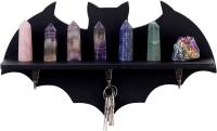 China Customized Gothic Bat Shelf Crystal Rack Coffin Shelf-Spooky Floating Shelves Goth Decor Holder-Wooden Gothic Decor for Home for sale