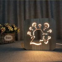 China Wooden Carving Night Light For Bedroom Decoration, Valentine's Day for Women Girls Boys Kids for sale