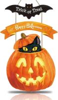 China Customized Wood Pumpkin Sign Front Door Decor for sale