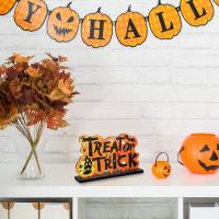 China Customized Wood Pumpkin Sign Front Door Decor for sale