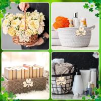 China Wooden Shamrock Ornaments Patrick's Day Decoration Unfinished Wood Discs for Home Farmhouse Crafts Hanging Spring Decorations for sale