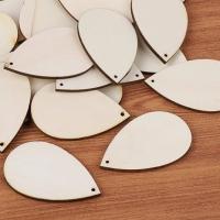 China Wood Earring Blanks, Unfinished Teardrop Pendants for Crafts, Decoration, Jewelry Supplies and DIY Projects for sale