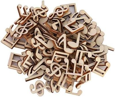 China Wooden Music Note Mixed Decorative Note Wood Slices for Concert Wedding Christmas Party Home Decorations for sale