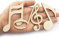 China Wooden Music Note Mixed Decorative Note Wood Slices for Concert Wedding Christmas Party Home Decorations for sale